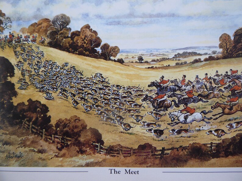 Four Thelwell Hunting Prints in Frames - Etsy UK