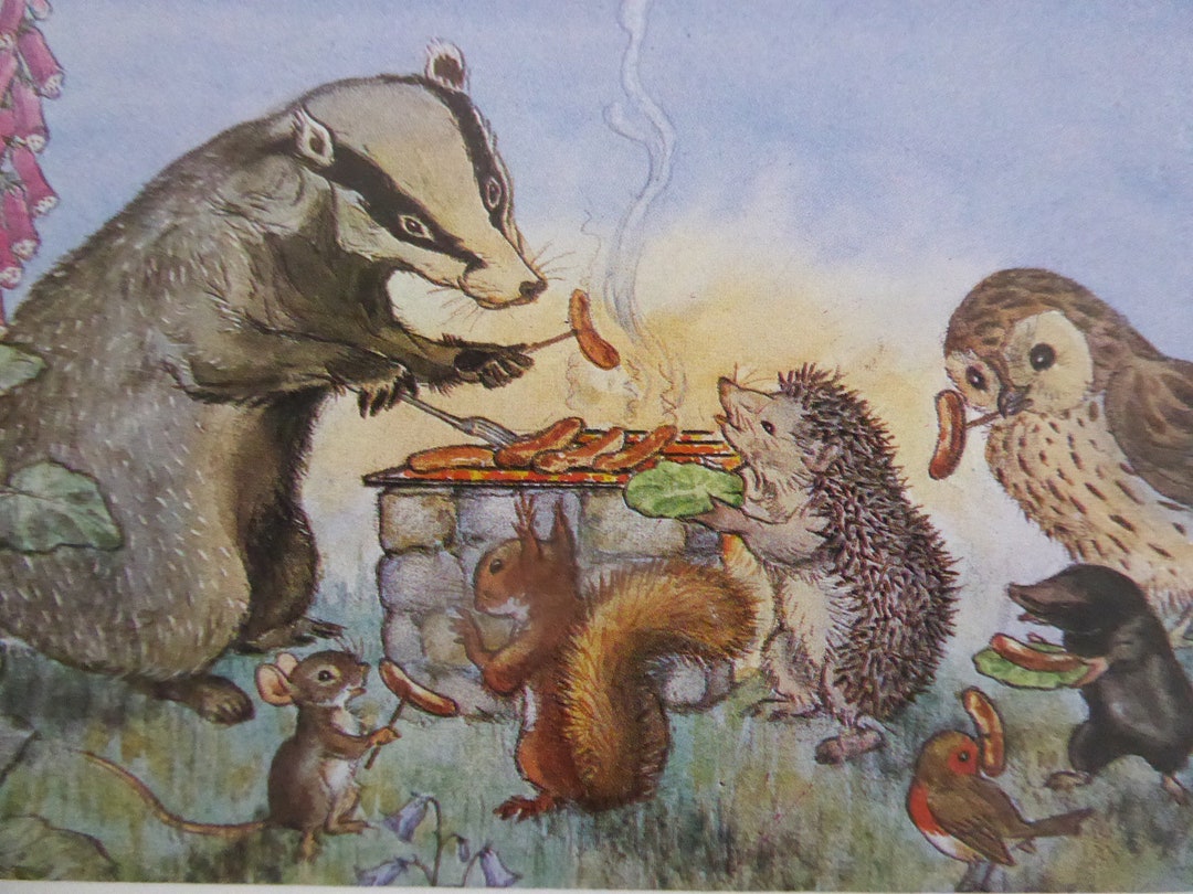 THE BARBECUE - Molly Brett Book Print Soft White Double Mounted Ideal ...