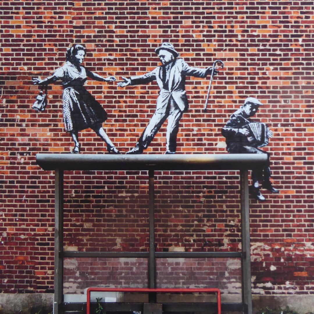 BUS STOP Dancers BANKSY Print in Mount or Framed - Etsy