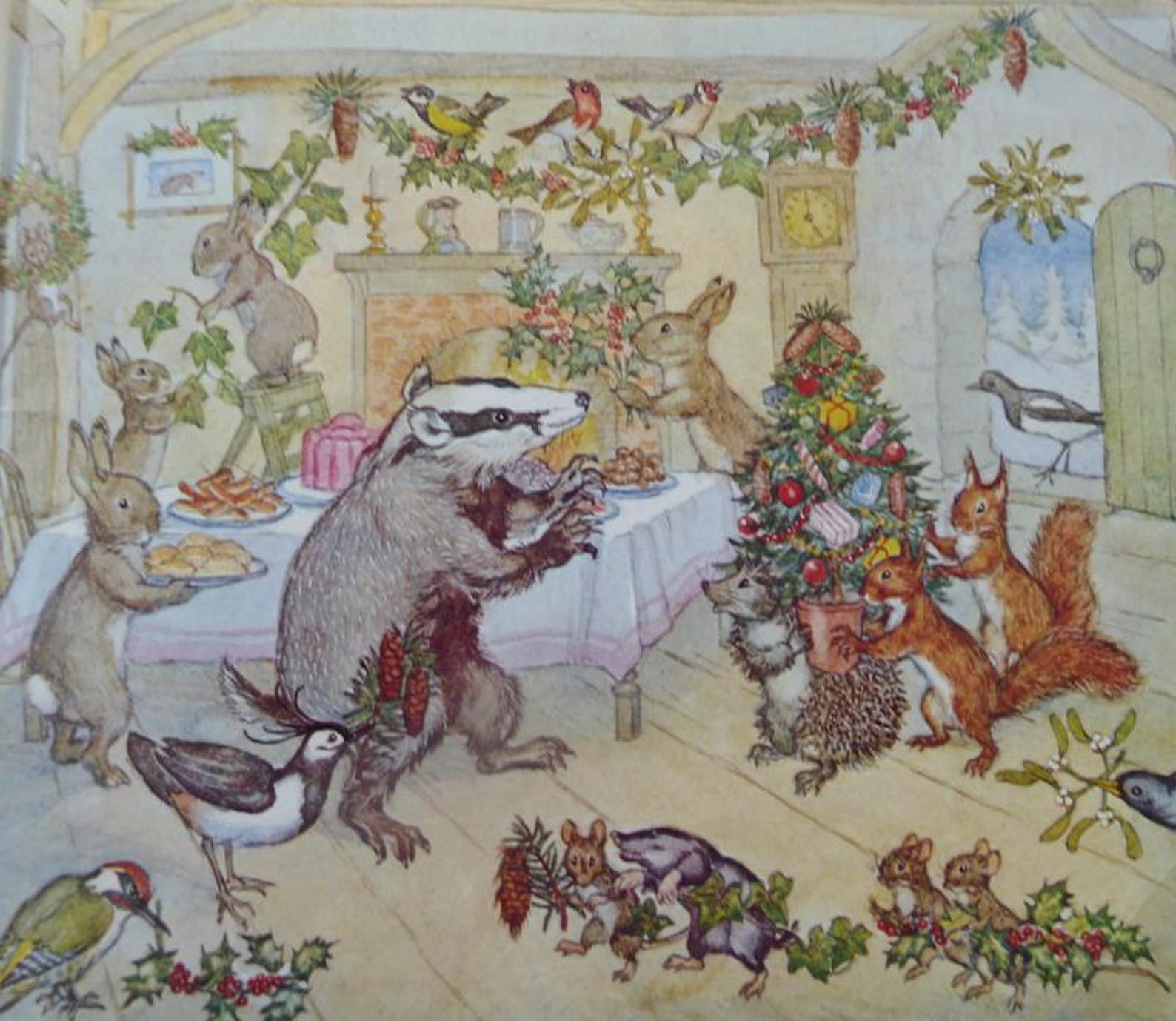 CHRISTMAS - Molly Brett Book Print in 12" X 10" Soft White Double ...