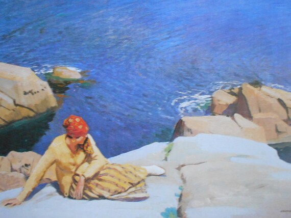 Laura Knight LAMORNA COVE CORNWALL Ivory Mounted Matted | Etsy