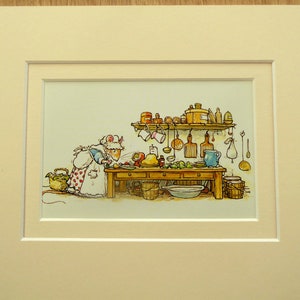 Brambly Hedge POPPY IN the KITCHEN - 10" X 8" Double Mount Ready to ...