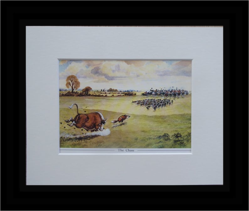 Four Thelwell Hunting Prints in Frames - Etsy UK