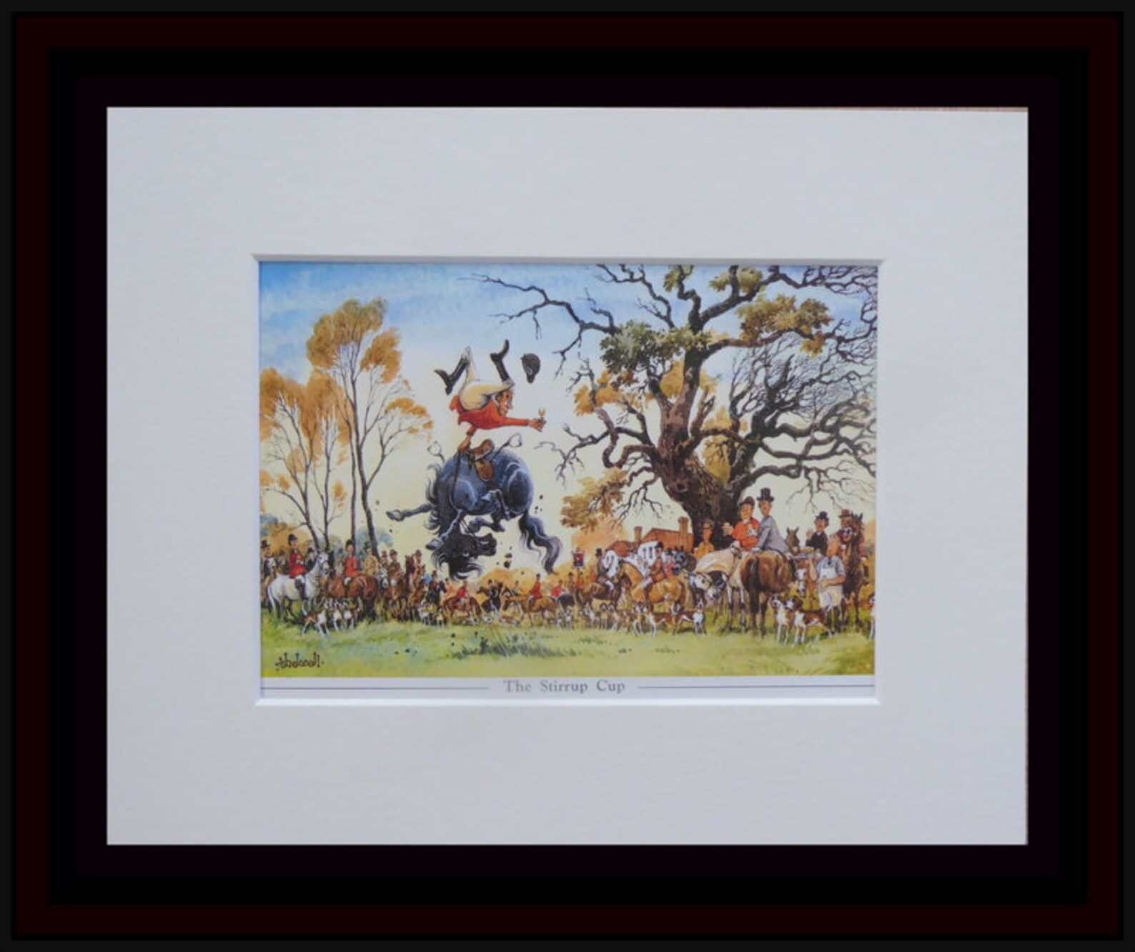 Four Thelwell Hunting Prints in Frames - Etsy UK