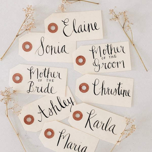 Set of 10 Calligraphy Gift Tags - Etsy