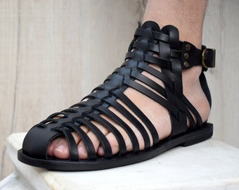 Spartacus Gladiator Roman Grecian Spartan Mens Brown Sandals - Etsy