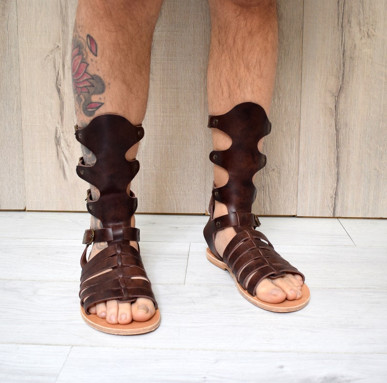 Roman Greek Gladiator Sandals for Men - Etsy