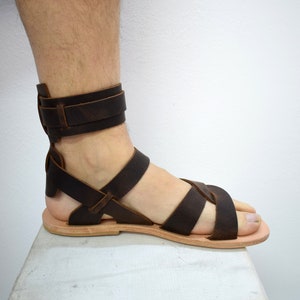 Roman Armor Leather Sandals, Men Sandals With High Quality Genuine ...