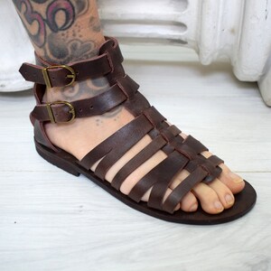 Gladiator Greek Handmade Leather Sandals - Etsy