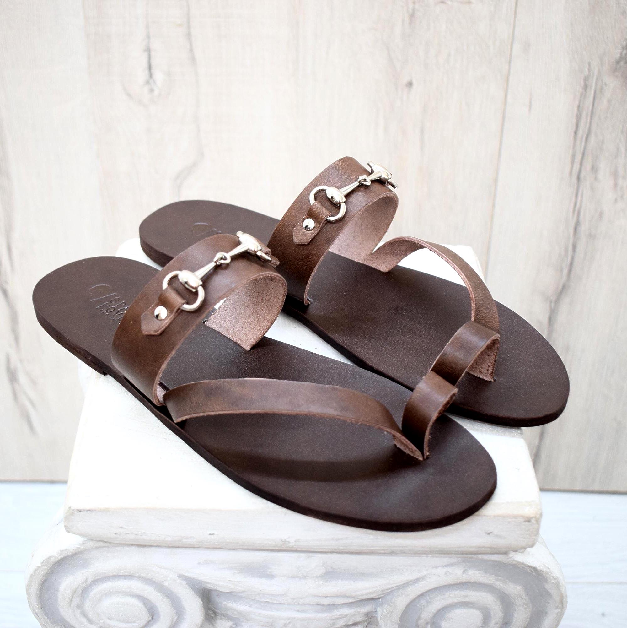 Black Men Sandals With High Quality Genuine Leather and Free Expedited ...