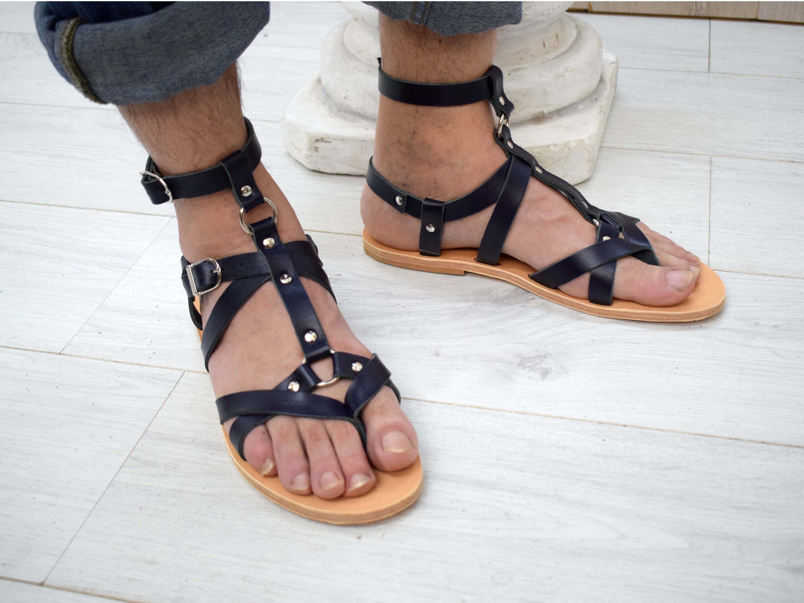 Sandals for Men With Straps in a Bold Desing - Etsy