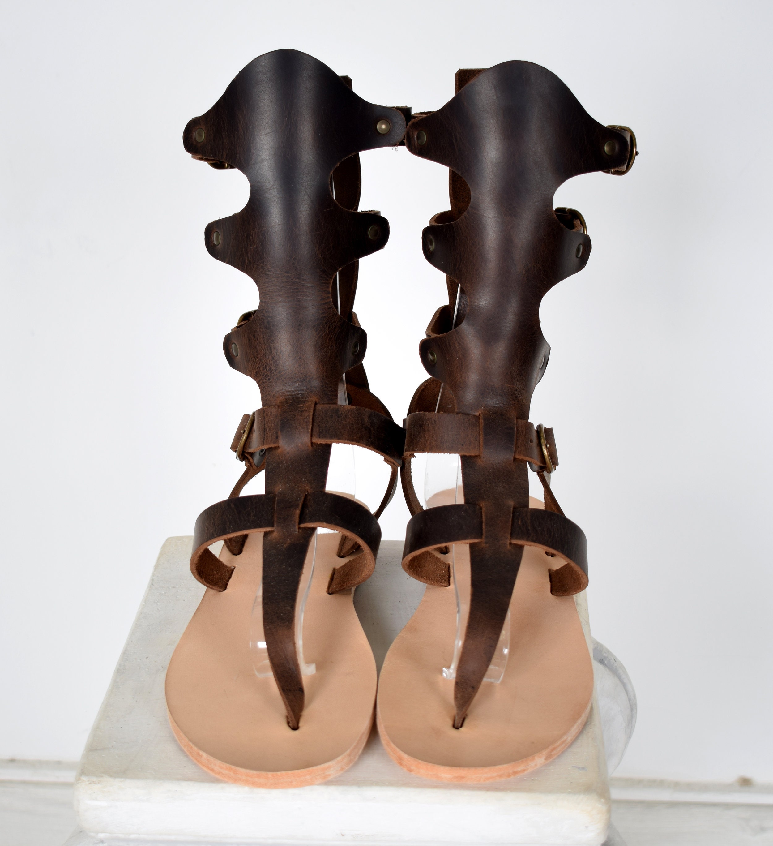 Renaissance Gladiator Roman Men Sandals, Greek Theatrical Medieval ...