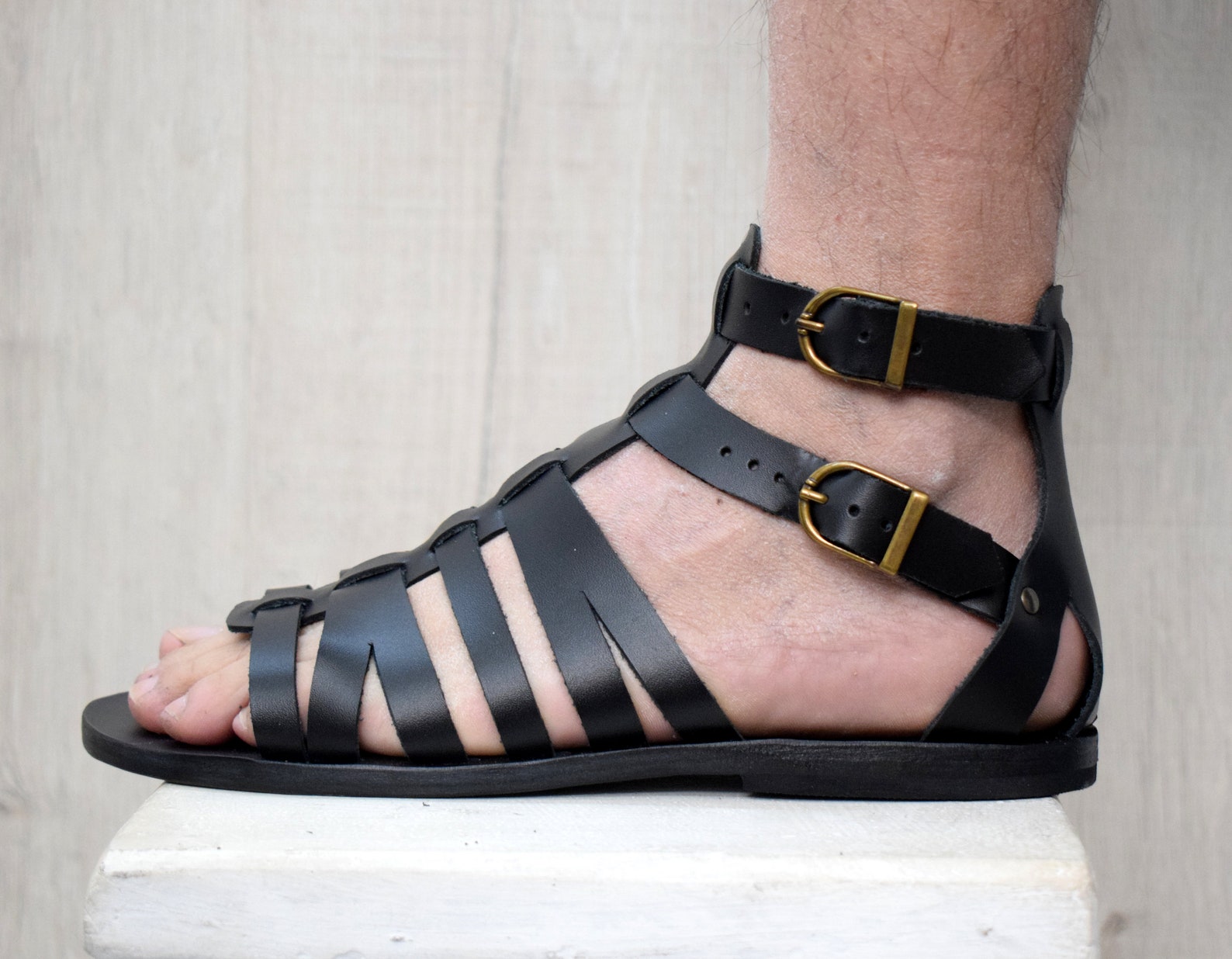 Men's Greek Handmade Leather Sandals - Etsy