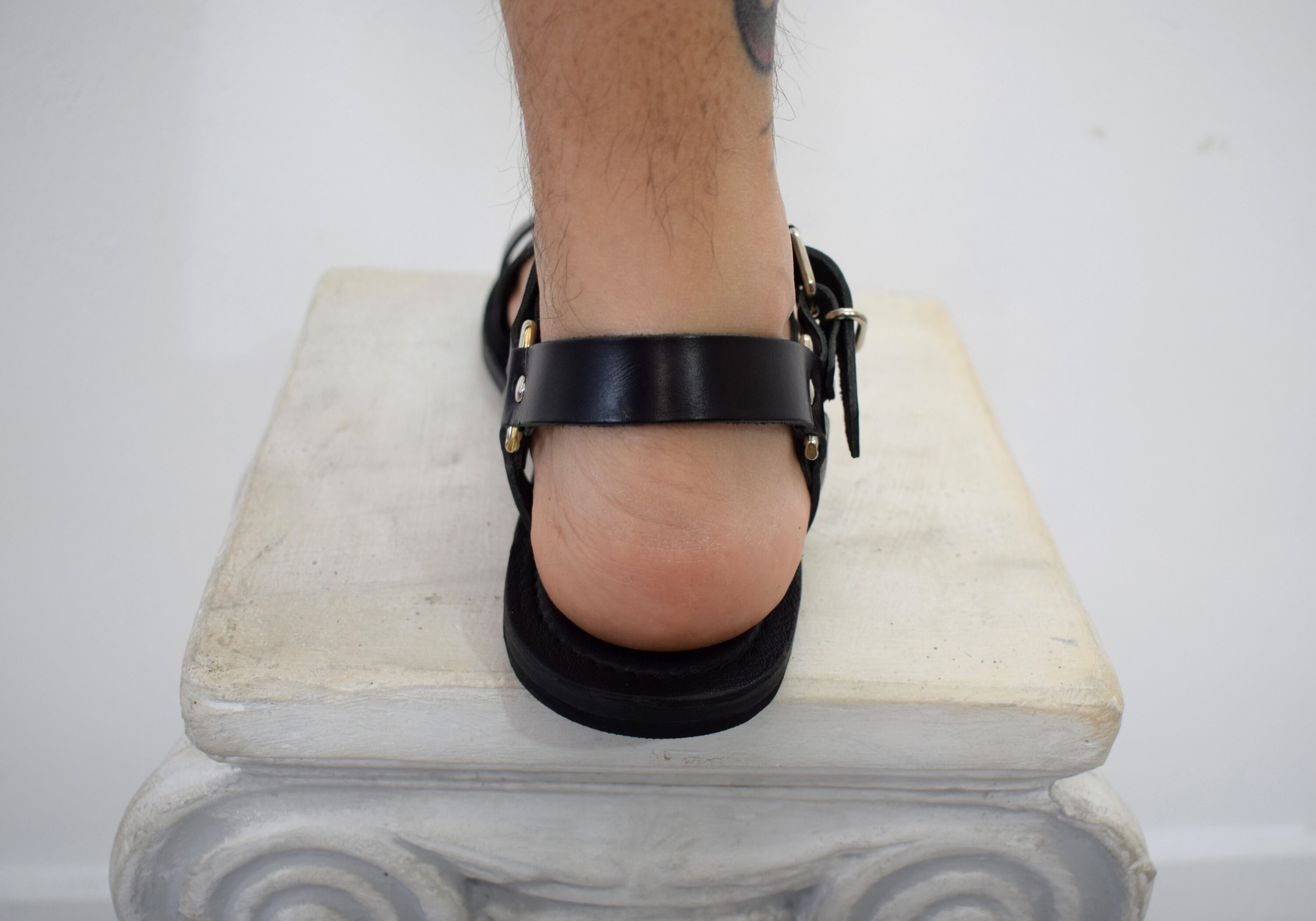Roman Grecian Spartacus Mens Black Sandals - Etsy