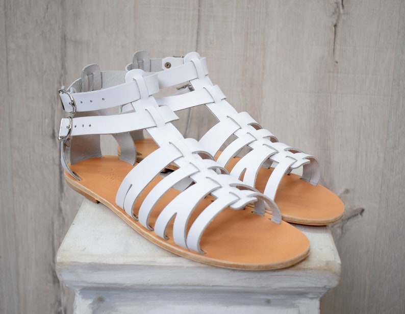 Gladiator Greek Handmade Leather Sandals - Etsy
