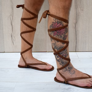 Barefoot Roman Gladiator Sandals, Theatrical Style Reminiscent of Royal ...