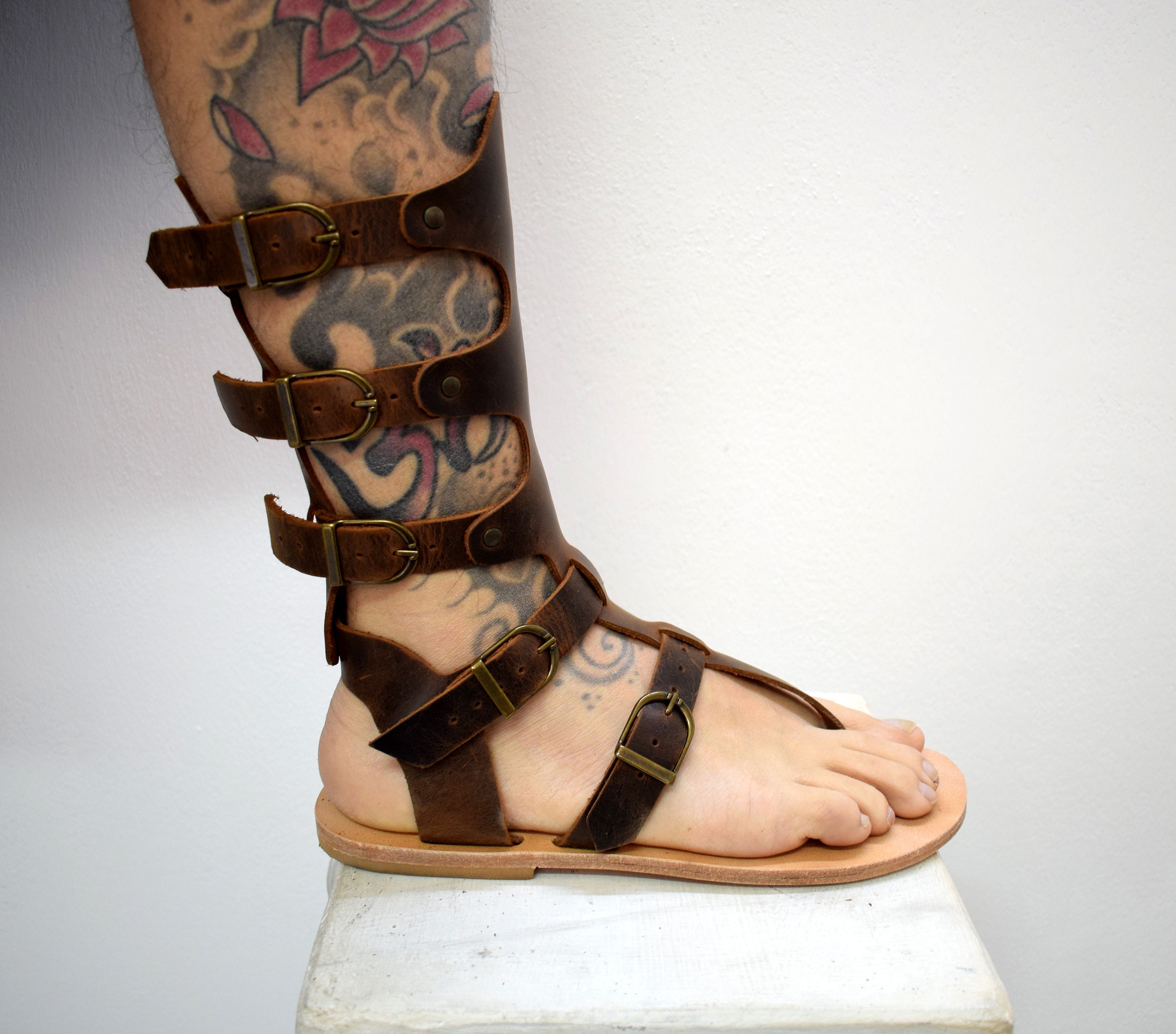 Gladiator Men Sandals Handmade Sparta Sandals Genuine | Etsy