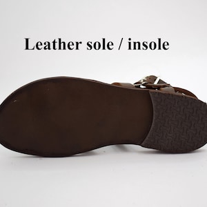 Gladiator Roman Grecian Spartan Mens Brown Spartacus Halloween Sandals ...