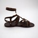 Gladiator Roman Grecian Spartan Mens Brown Spartacus Halloween Sandals ...