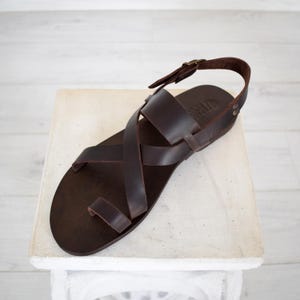 Sandals for Men With Cross Leather Straps - Etsy
