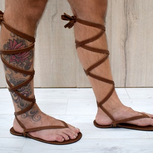 Barefoot Roman Gladiator Sandals, Theatrical Style Reminiscent of Royal ...