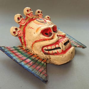 Buddhist Paper Mache Citipati Mask From Nepal, Ceremony Mask, Asian ...