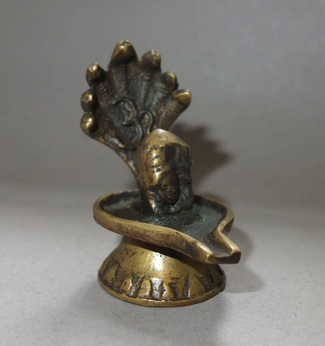 Brass Shiva Lingam Statue With Yoni and Naga From Nepal - Etsy