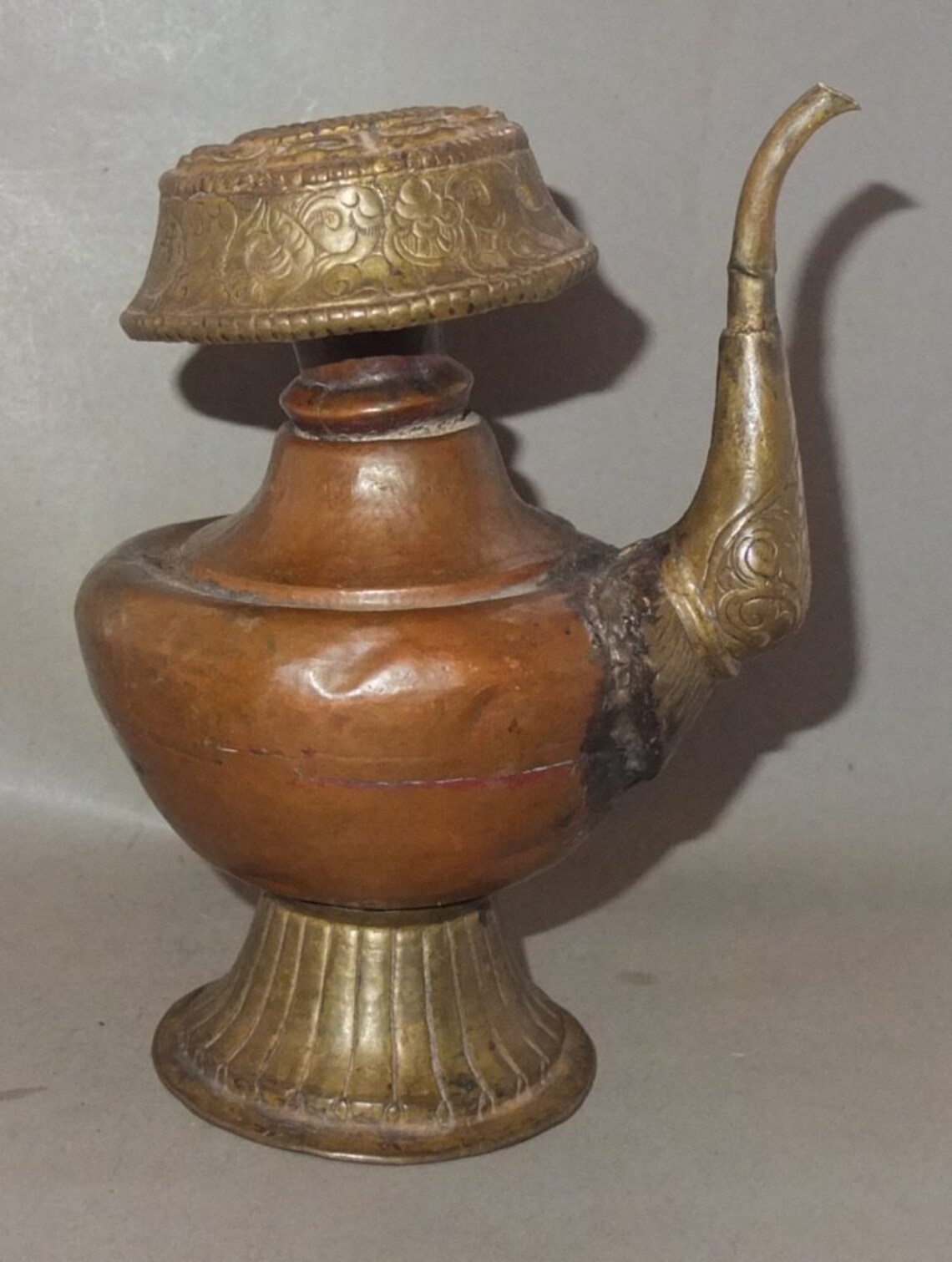 Antique Hinduist Ritual Copper Brass Offering Pot Kalasha Holy | Etsy