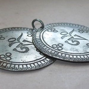 Two Tibetan Buddhist Iron Mirrors Amulets Pendants Melongs With Mantra ...