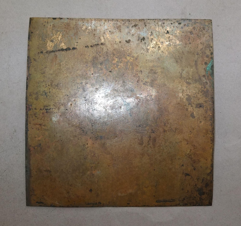 Copper Shri Yantra Mystical Diagram Plate, Ceremonial Puja Object From ...