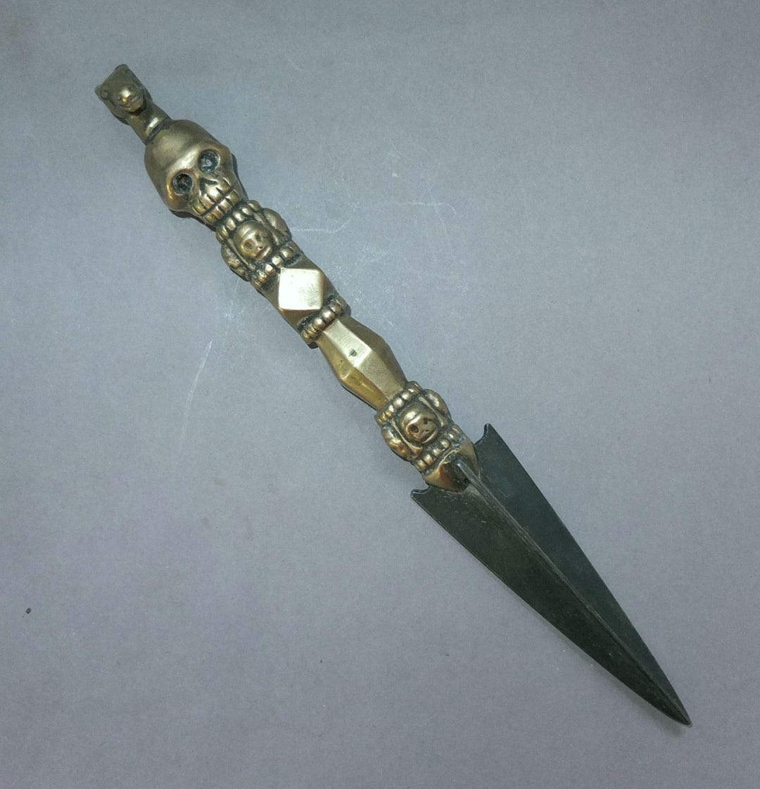 Brass Phurbu Dagger, Nepal Tibetan Buddhist Ritual Object - Etsy