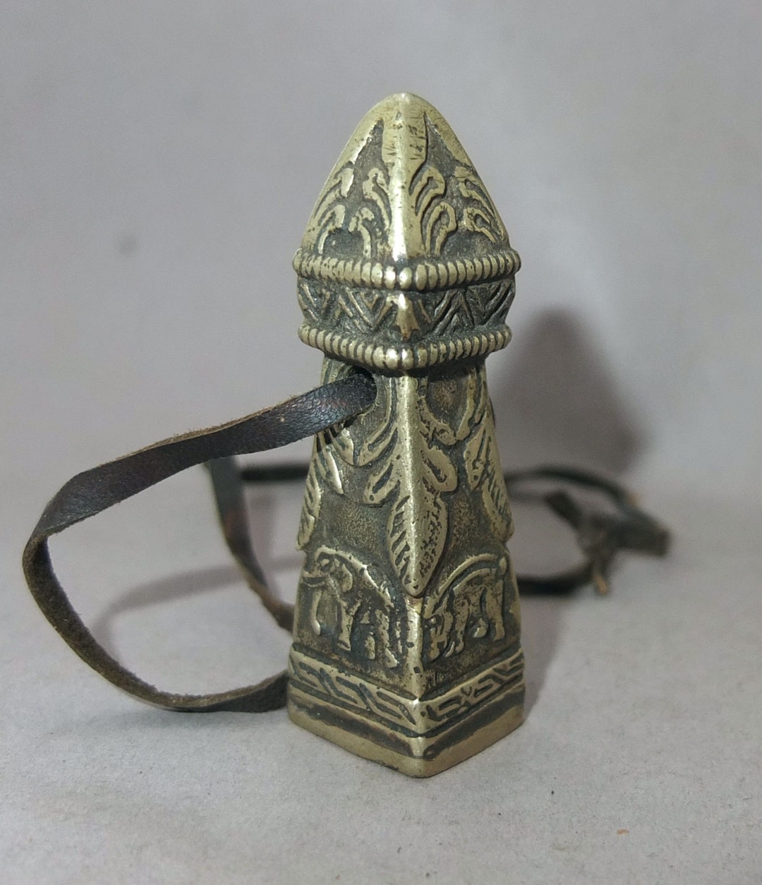 Buddhist Brass Seal, Stamp, Large Amulet, Seal Pendant From Nepal or ...
