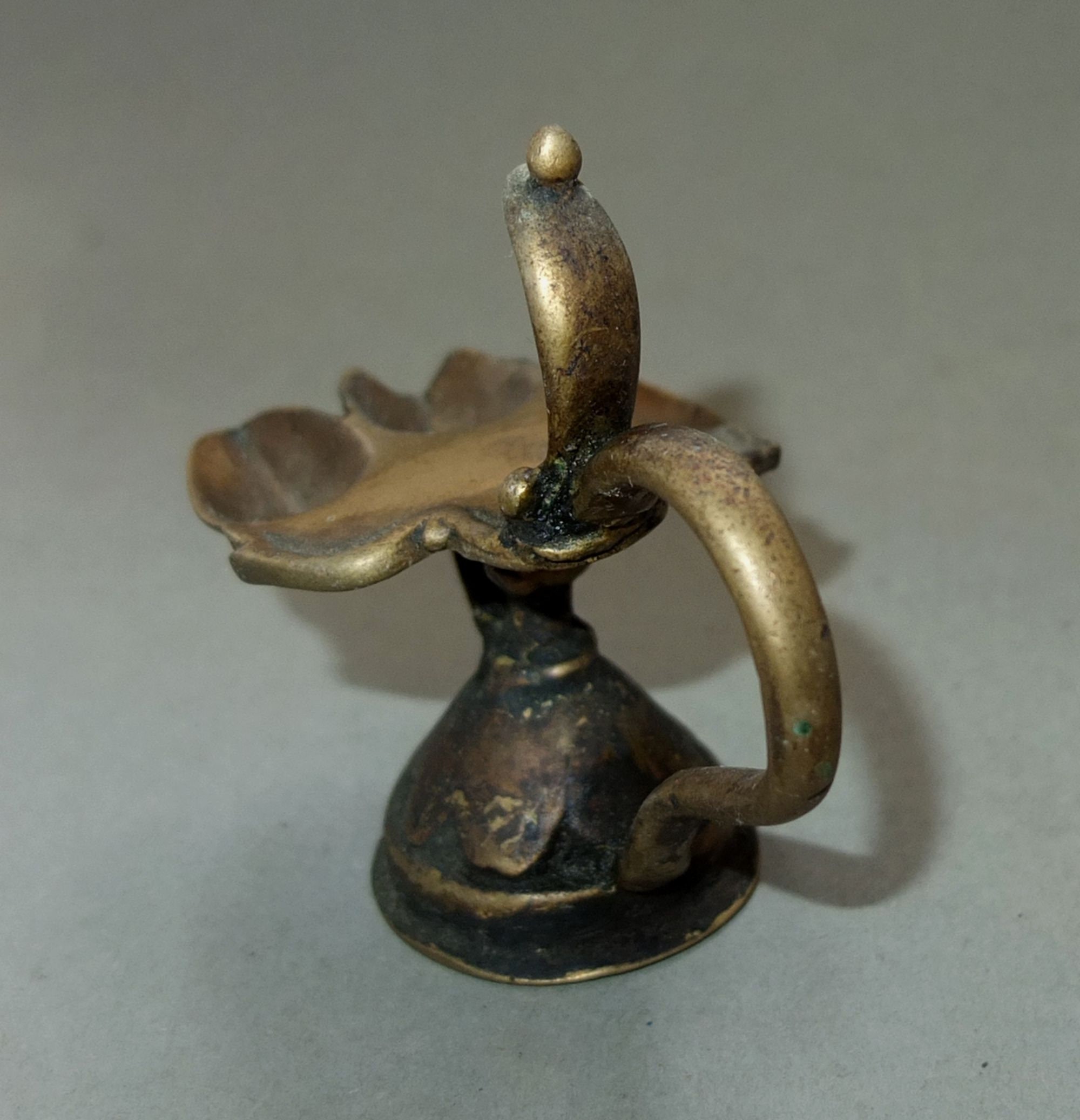Antique Ritual Hindu Brass Oil Lamp With Naga for Hindu Puja | Etsy