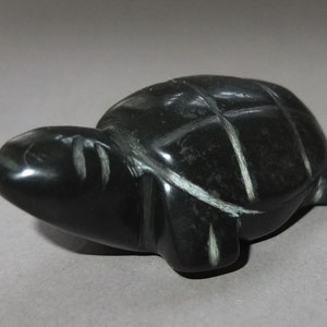 Black Obsidian Stone Turtle Statue From Nepal, Hindu Folk Traditional ...