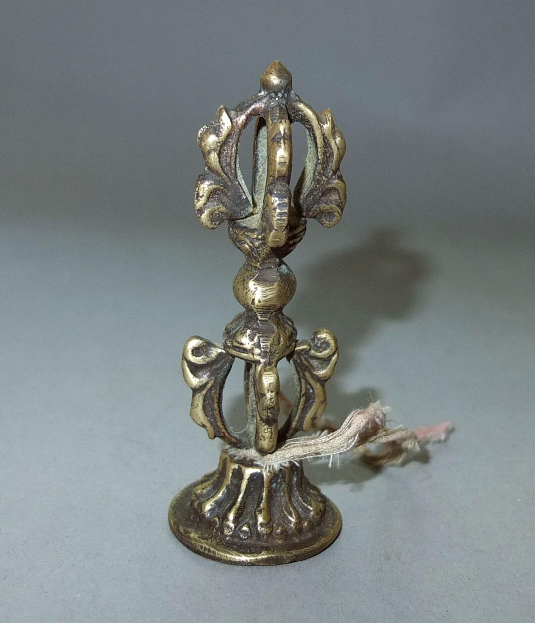Tibetan Brass Dorje Vajra Thunderbolt Statue, Buddhist Lama Tantric ...