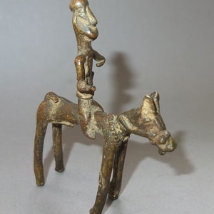 Old Bronze JAJARKOT Folk Rider on Horse From West Nepal, Nepali ...