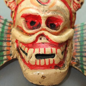 Buddhist Paper Mache Citipati Mask From Nepal, Ceremony Mask, Asian ...