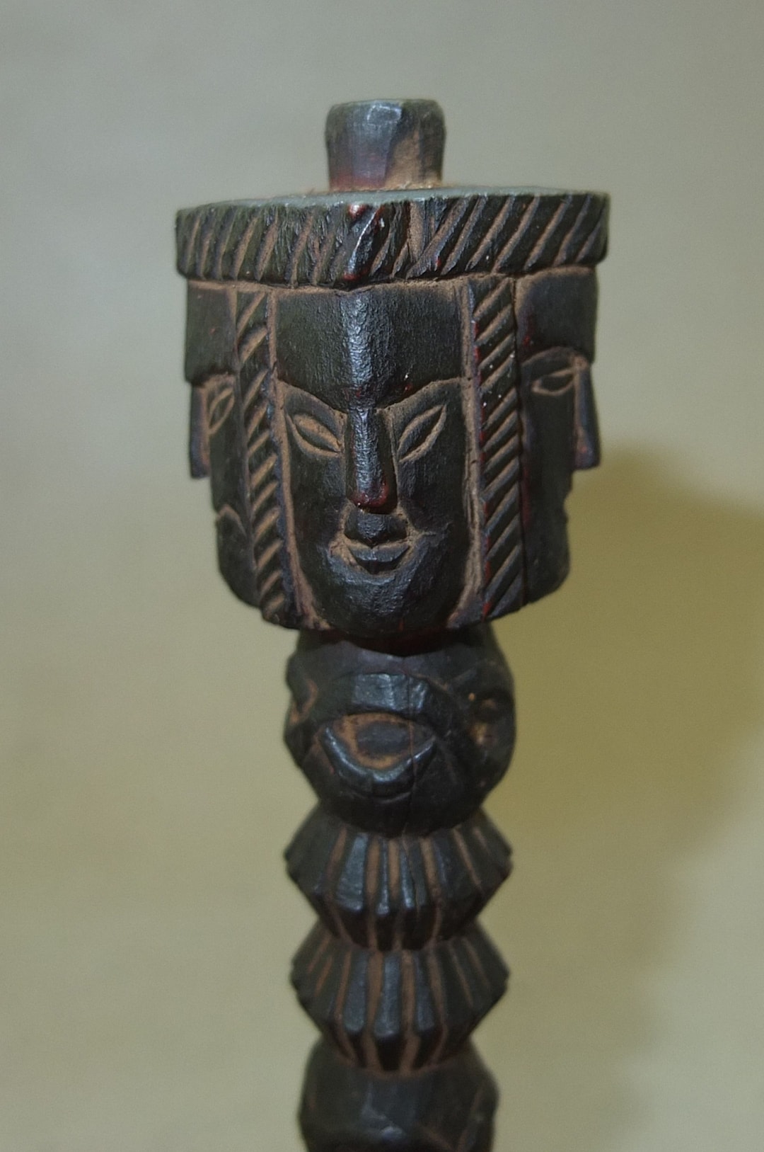 Old Tibetan Wooden Phurbu Ritual Dagger Amulet, Buddhist Art, Shaman ...
