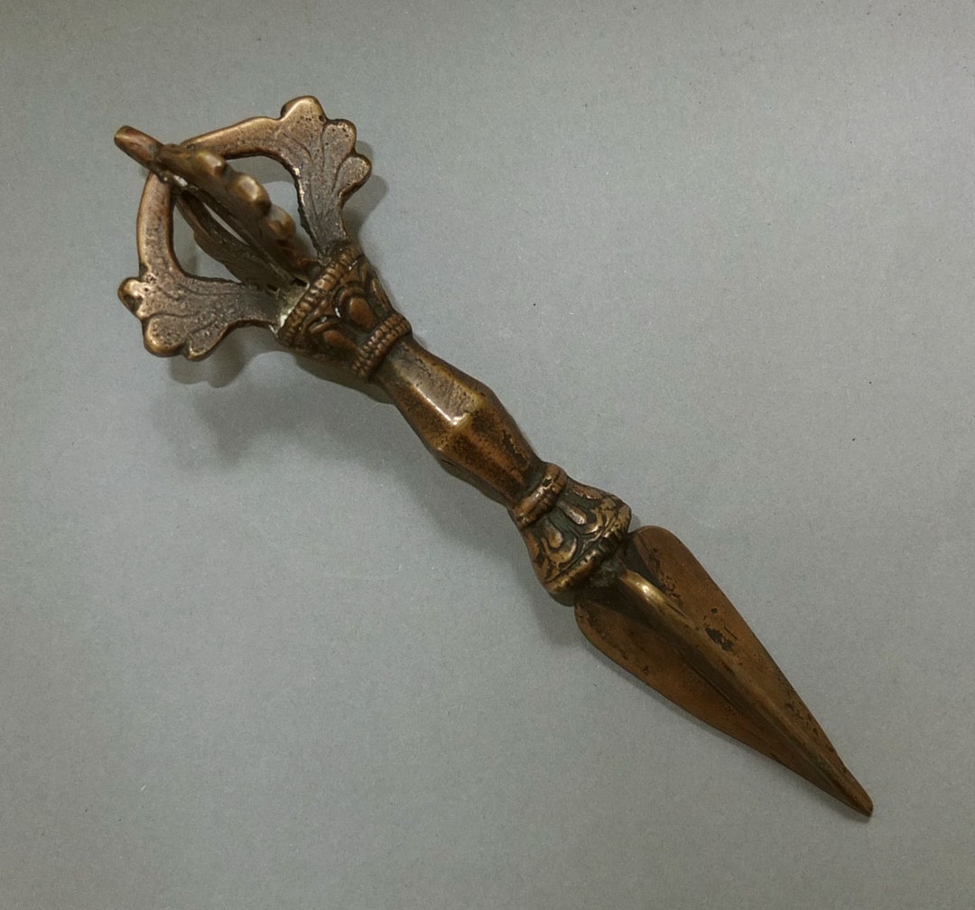 Tibetan Metal Phurbu Ritual Dagger, Buddhist Art Tibet, Lama Tool, FREE ...