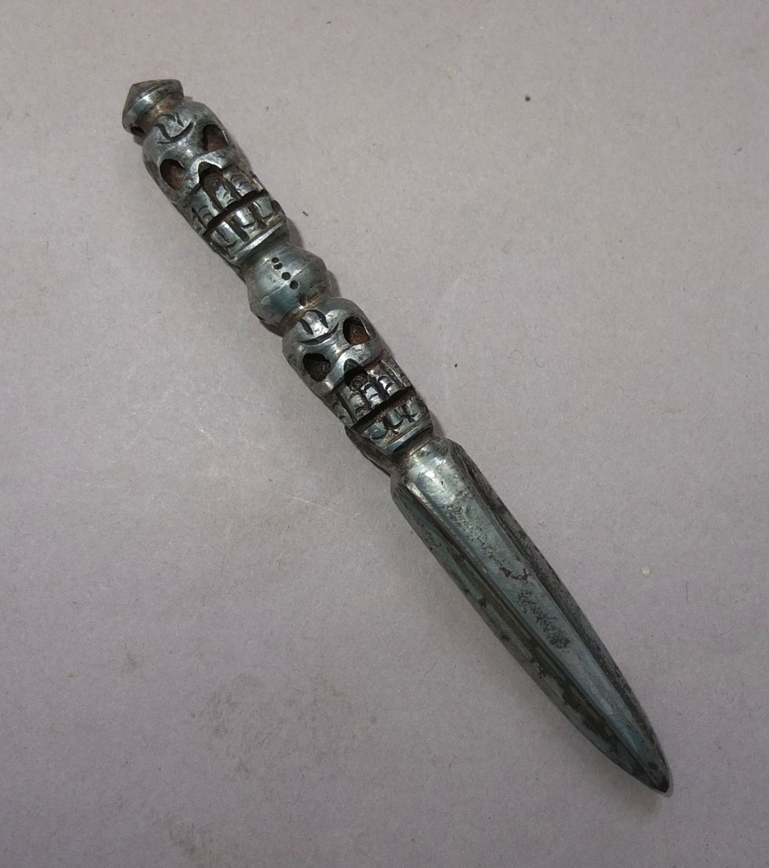 Iron Phurbu Ritual Dagger From Nepal, Buddhist Art, Shaman Lama Ritual ...