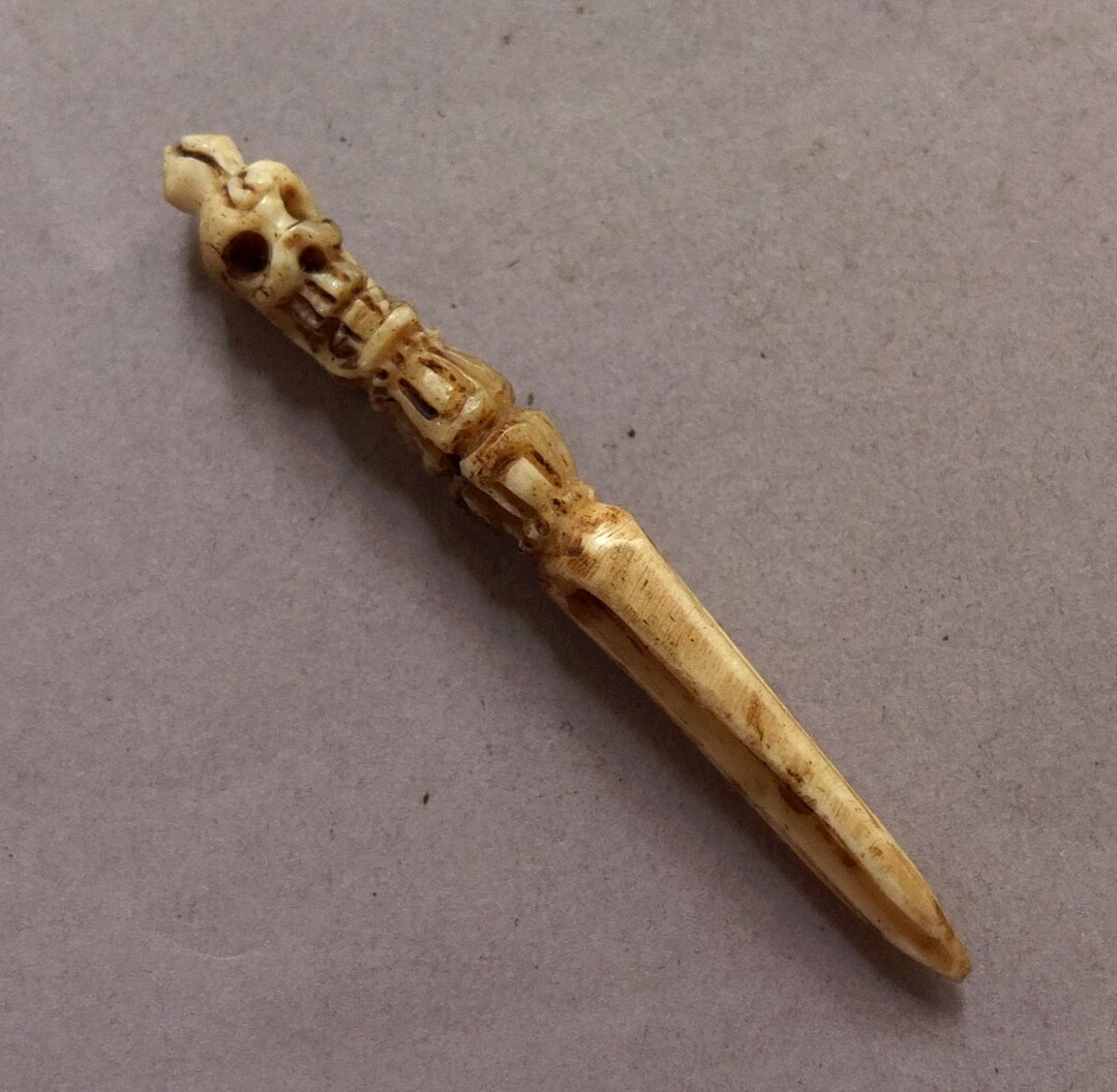 Tibetan Bone Amulet Pendant With Phurbu Ritual Dagger Shape - Etsy