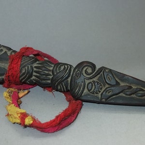Old Tibetan Wooden Phurbu Ritual Dagger Amulet, Buddhist Art, Shaman ...