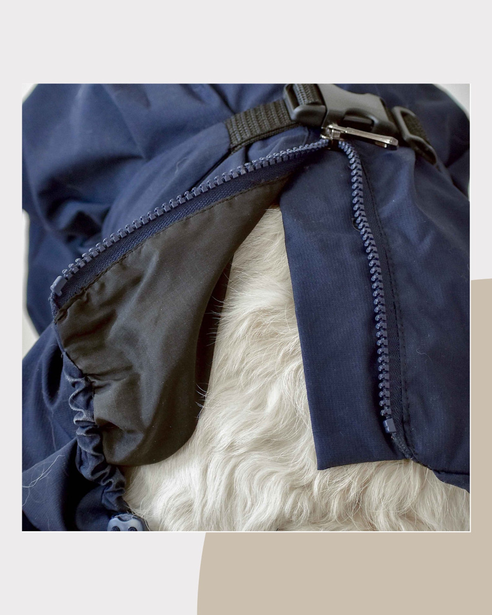 Cockapoo Waterproof Dog Overall: Custom Reflective Raincoat With Snood ...