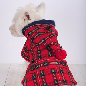 Tweed CUPID COAT for Dog With Hood. Warm Winter Dog Coat. Reflects ...
