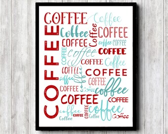 Red Turquoise Decor | Etsy