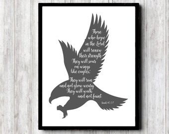 Isaiah 40 :31 Printable Wall Decor Poster Scripture Wall Art | Etsy