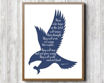 Isaiah 40 :31 Printable Wall Decor Poster Scripture Wall Art | Etsy