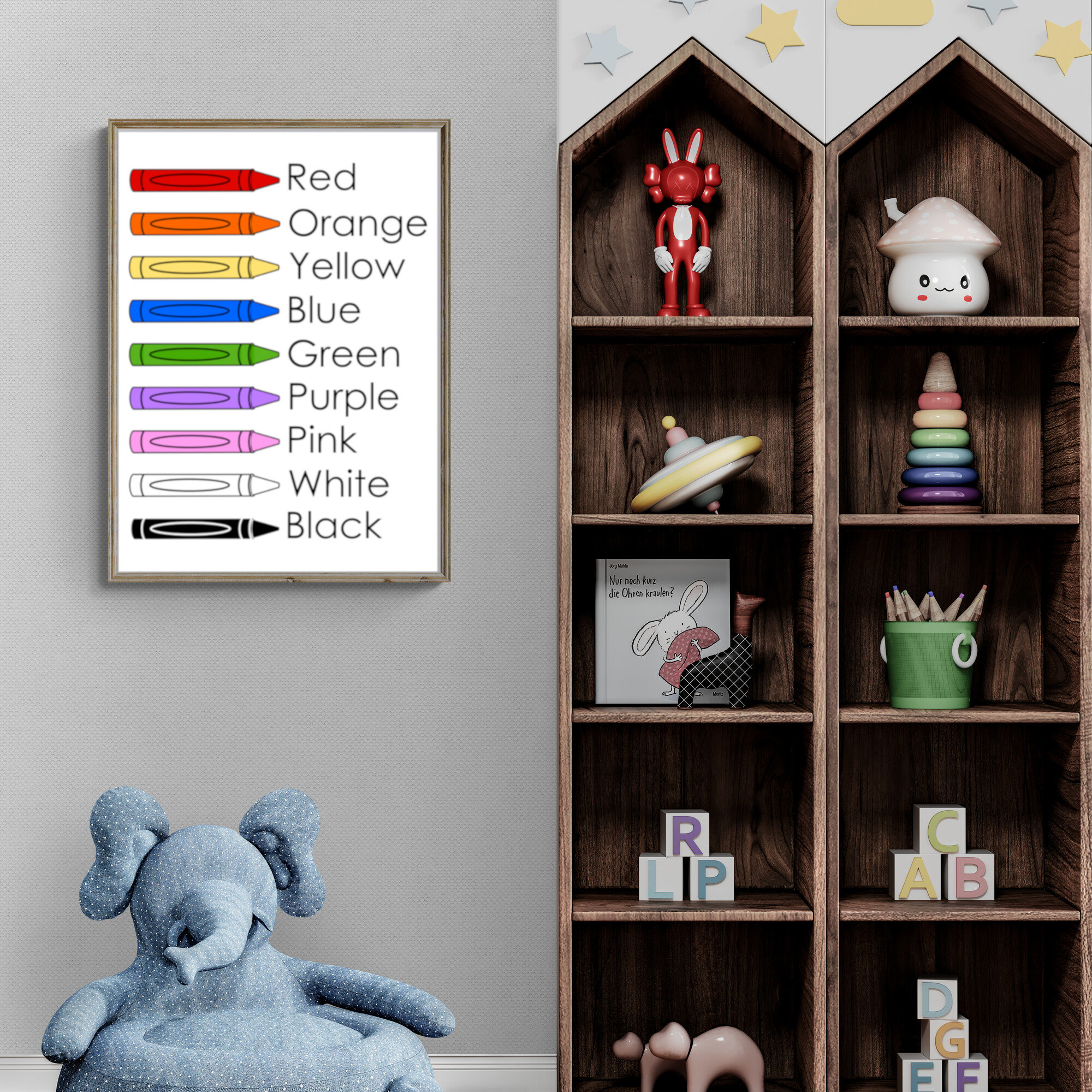 Educational Color Chart Printable Classroom / Nursery Wall Decor ...