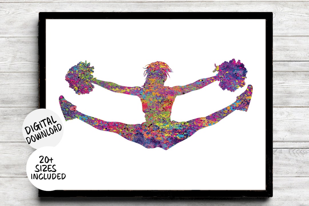 Cheerleader Girls Sports Decor Cheer Gifts Cheerleading College Dorm ...