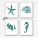 8 X 10 Navy Sea Coral / Seaweed Printable Wall Art Set of 3 - Etsy